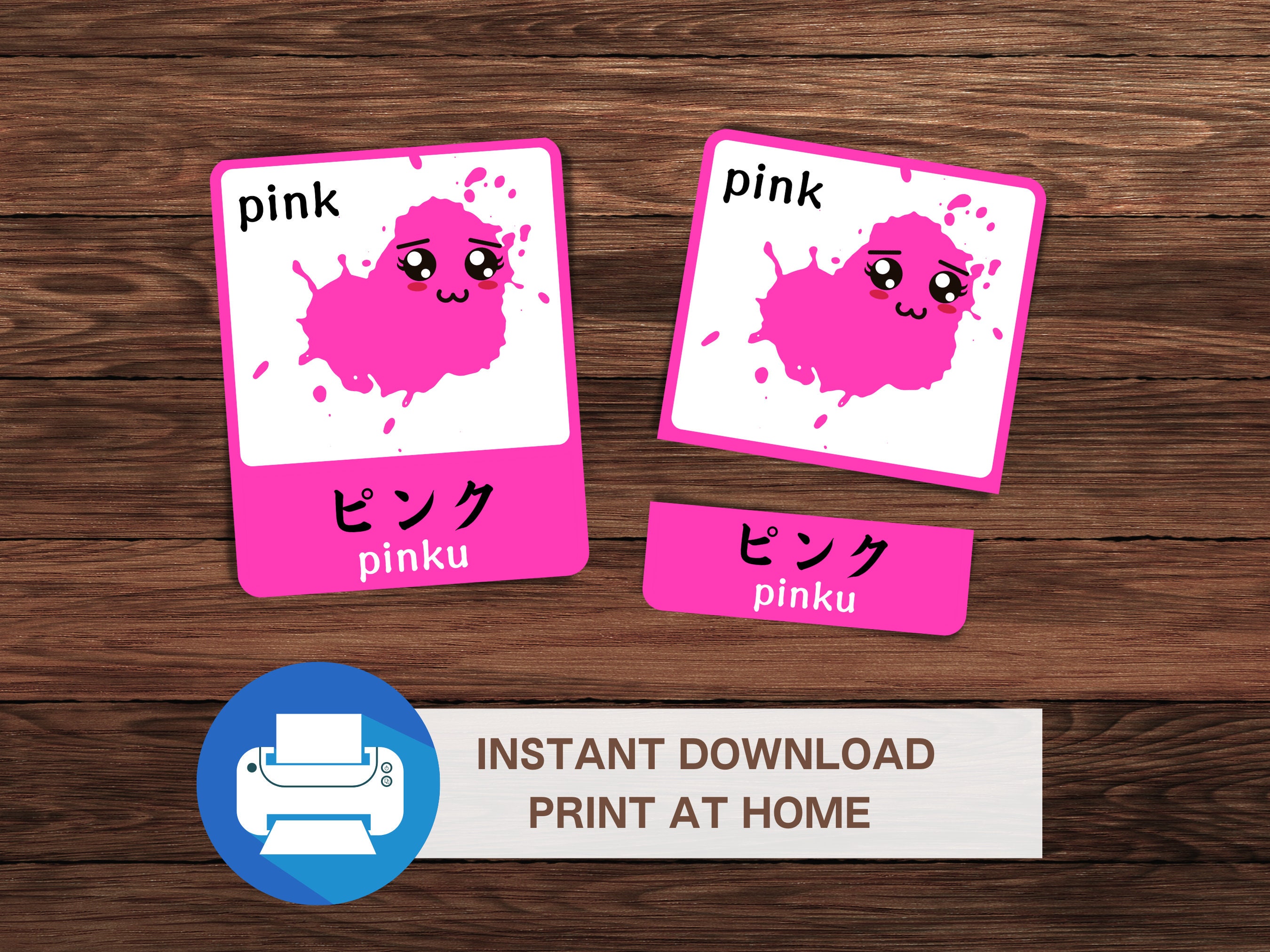 Japanese Color Flashcards, Printable PDF Cards, Instant Download Cards ...