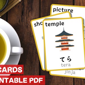 Japanese Travel Flashcards, Learn Japanese, Japan Vocabulary, Printable ...