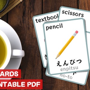 Japanese School Flashcards, Learn Japanese, Printable Japan Education ...