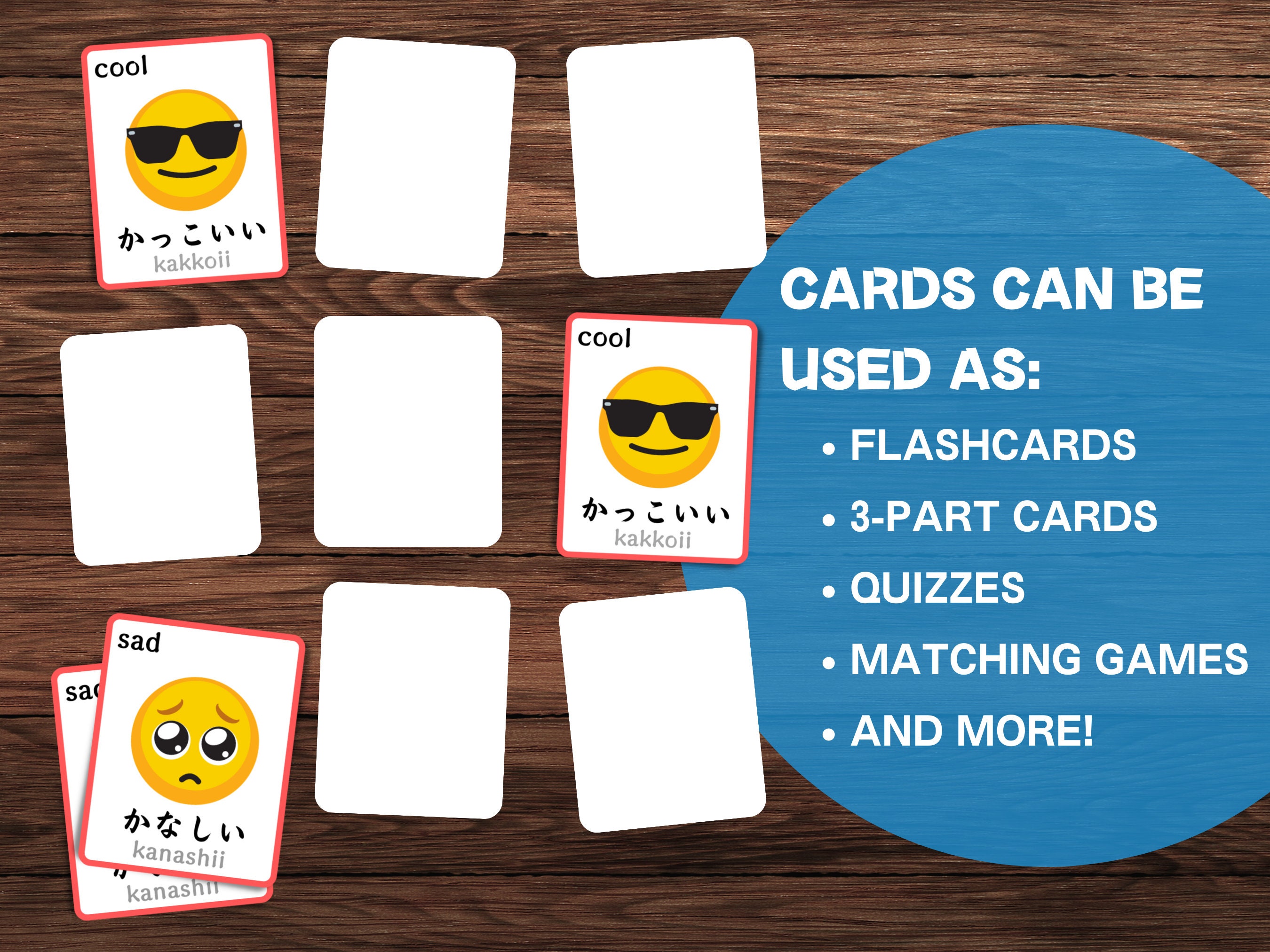 Tarjetas didácticas de adjetivos de sentimientos y emociones - Etsy España