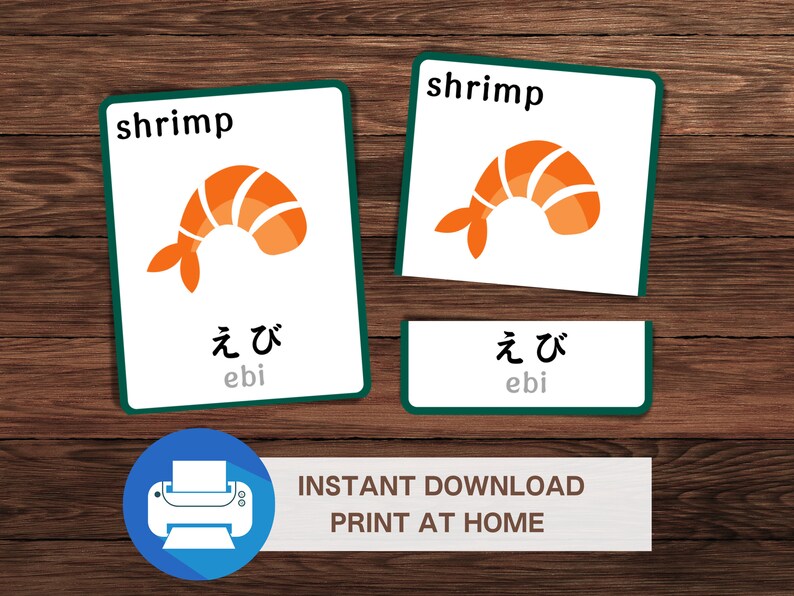 Japanese Food and Drink Flashcards, Japanese Printable Cards, Japanese ...