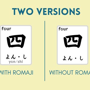 Japanese Kanji Number Flashcards, Japanese Printable Numbers, Japan ...