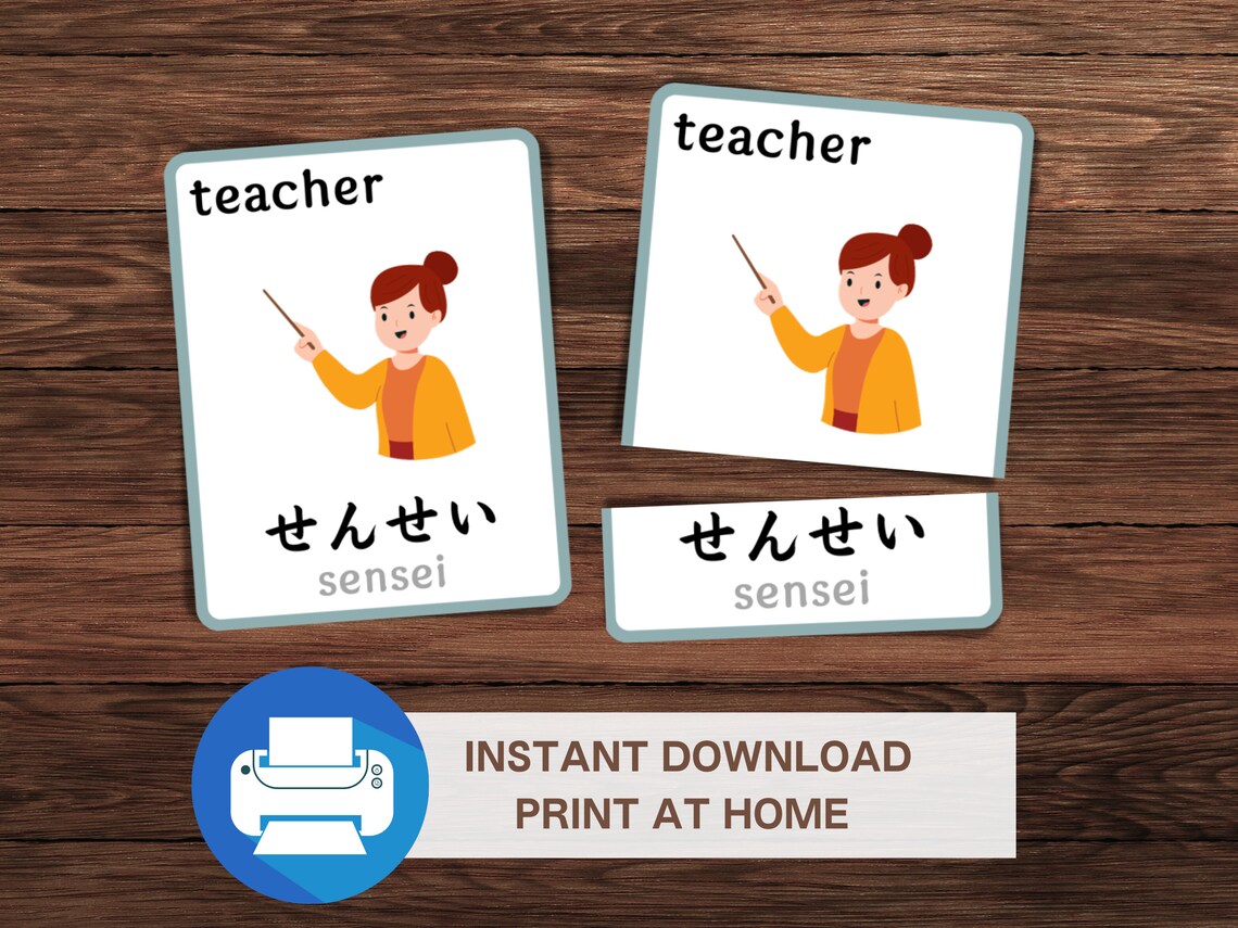 Japanese School Flashcards, Learn Japanese, Printable Japan Education ...