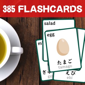 Japanese Flashcard Mega Bundle, Learn Japanese Words Starter Set, Japan ...