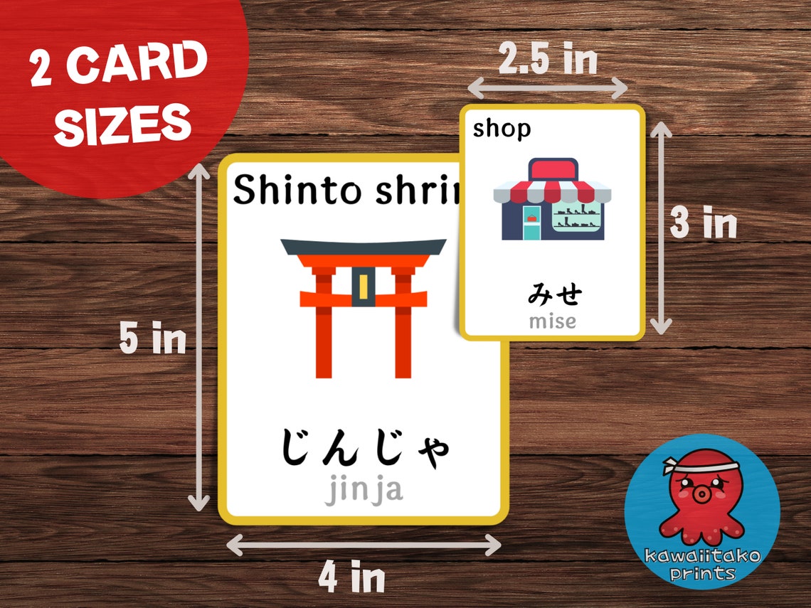 Japanese Travel Flashcards, Learn Japanese, Japan Vocabulary, Printable ...