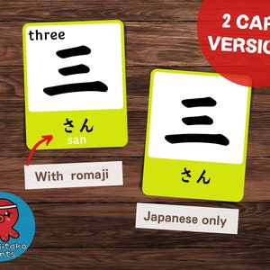 Japanese Kanji Number Flashcards, Printable PDF Numbers, Instant ...