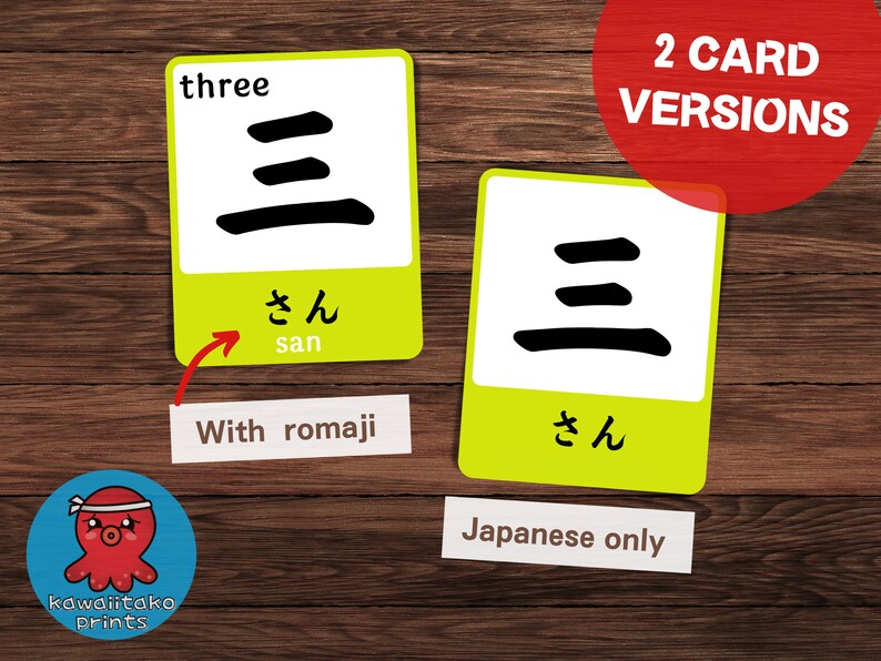 Japanese Kanji Number Flashcards, Printable PDF Numbers, Instant ...