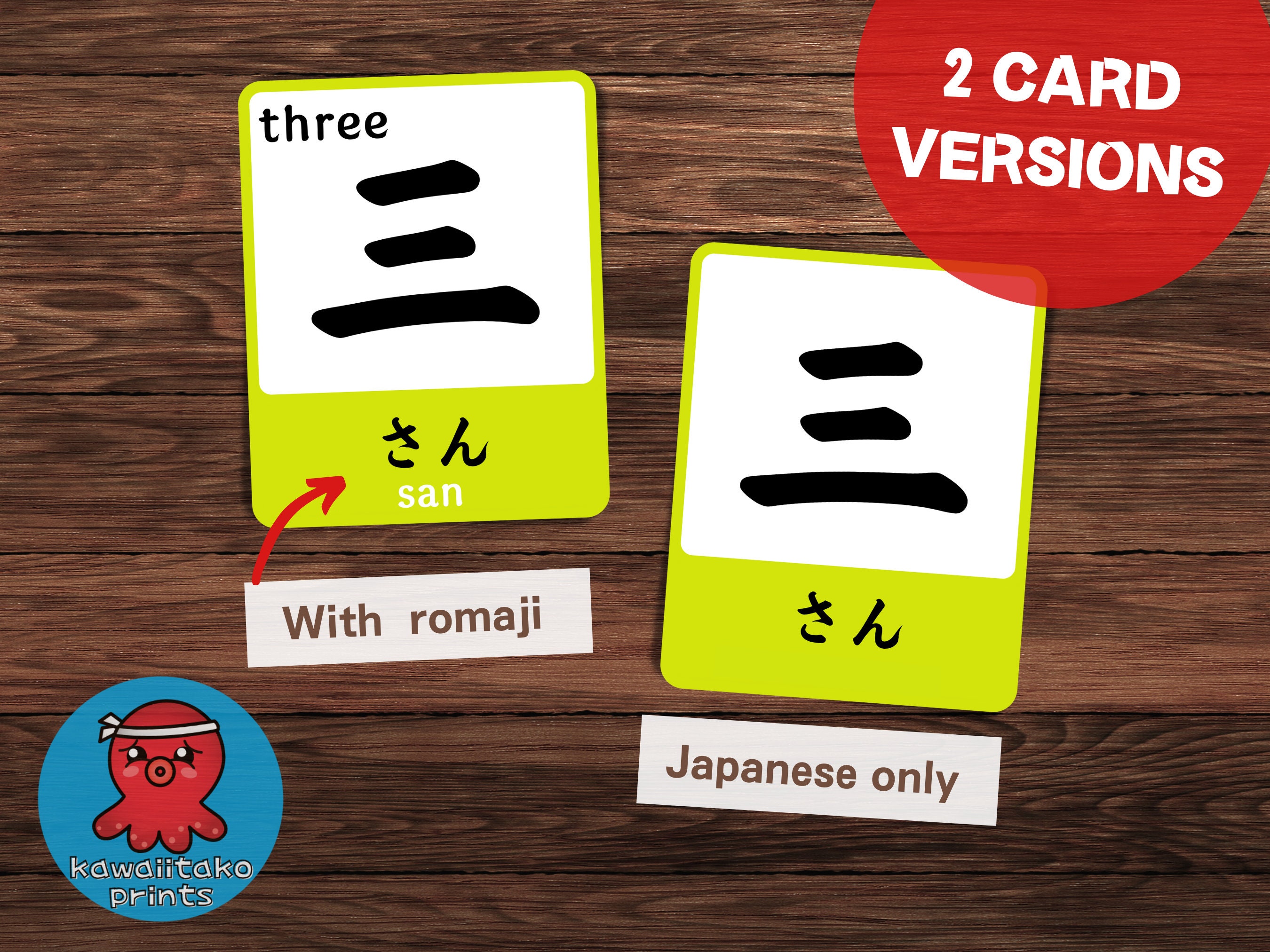Japanese Kanji Number Flashcards, Printable PDF Numbers, Instant ...