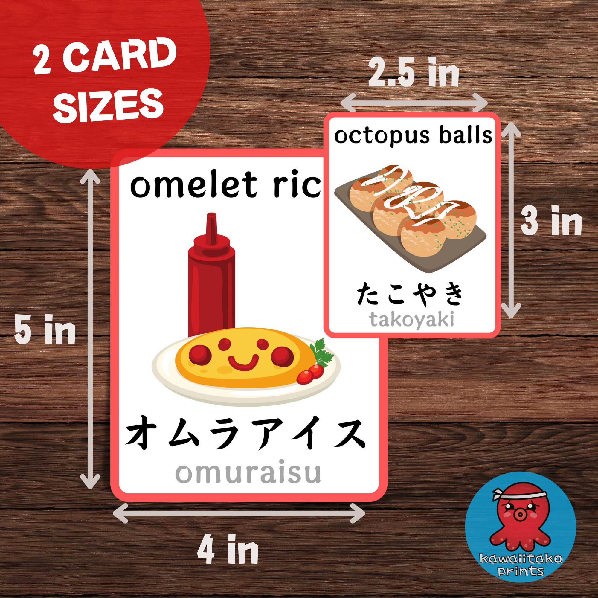 Japanese Food Flashcards, Printable Cuisine Cards, Instant Download ...
