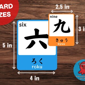 Japanese Kanji Number Flashcards, Printable PDF Numbers, Instant ...