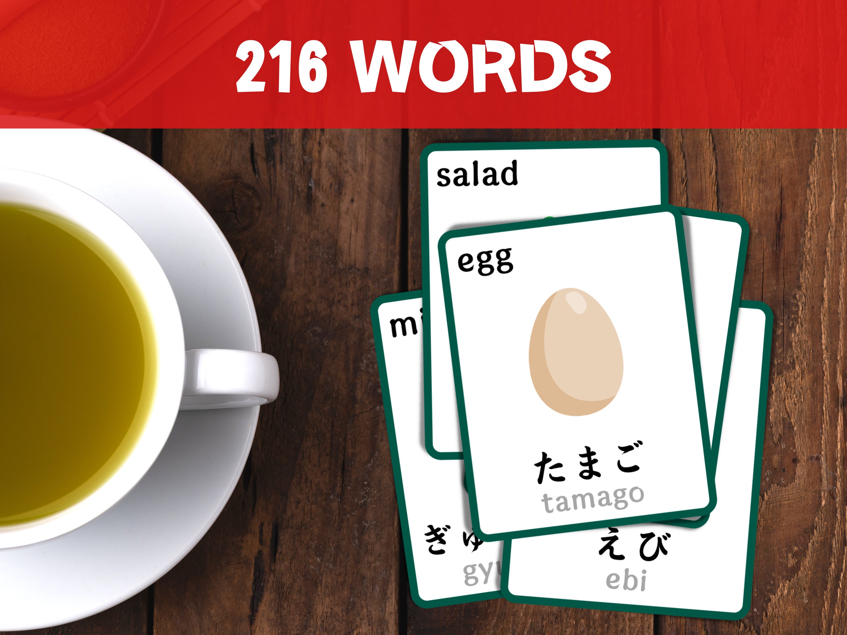 Japanese Flash Card, Learn Japanese, Favorites Bundle, Japan Vocabulary ...