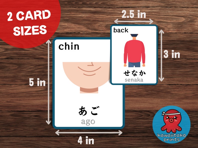 Japanese Body Parts Flashcards, Learn Japanese, Japan Vocabulary ...