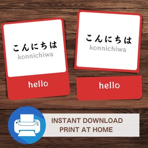 Beginner Japanese Flashcard Set, Learn Japanese Starter Bundle ...