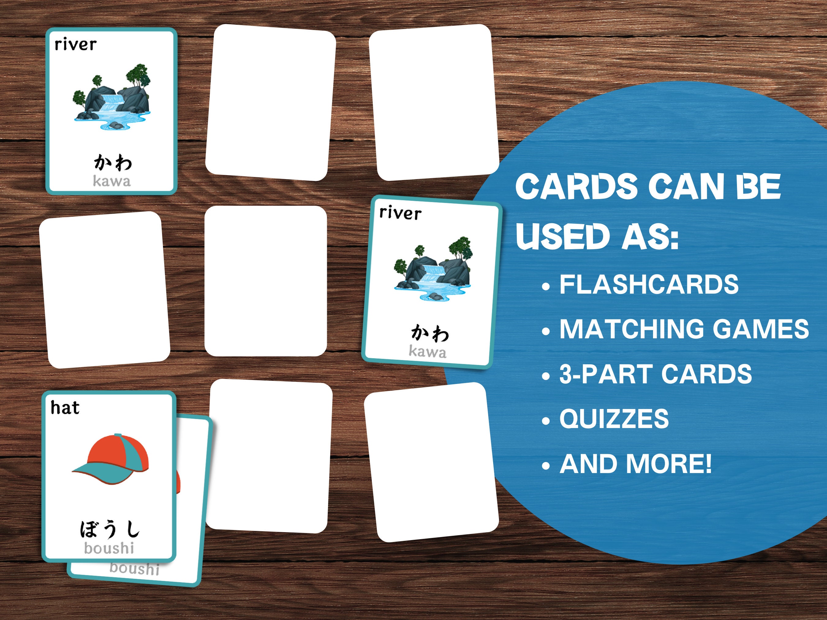 Japanese First Words Flashcards Printable PDF Cards Japanese - Etsy