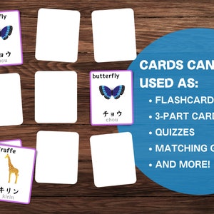 Japanese Animal Flashcards, Learn Japanese, Printable Japan Vocabulary ...