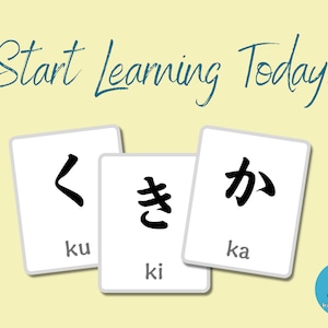 Japanese Hiragana Flashcards, Japanese Language Learning Printable ...