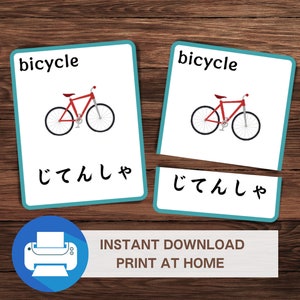 Japanese First Words Flashcards, Printable PDF Cards, Japanese Language ...