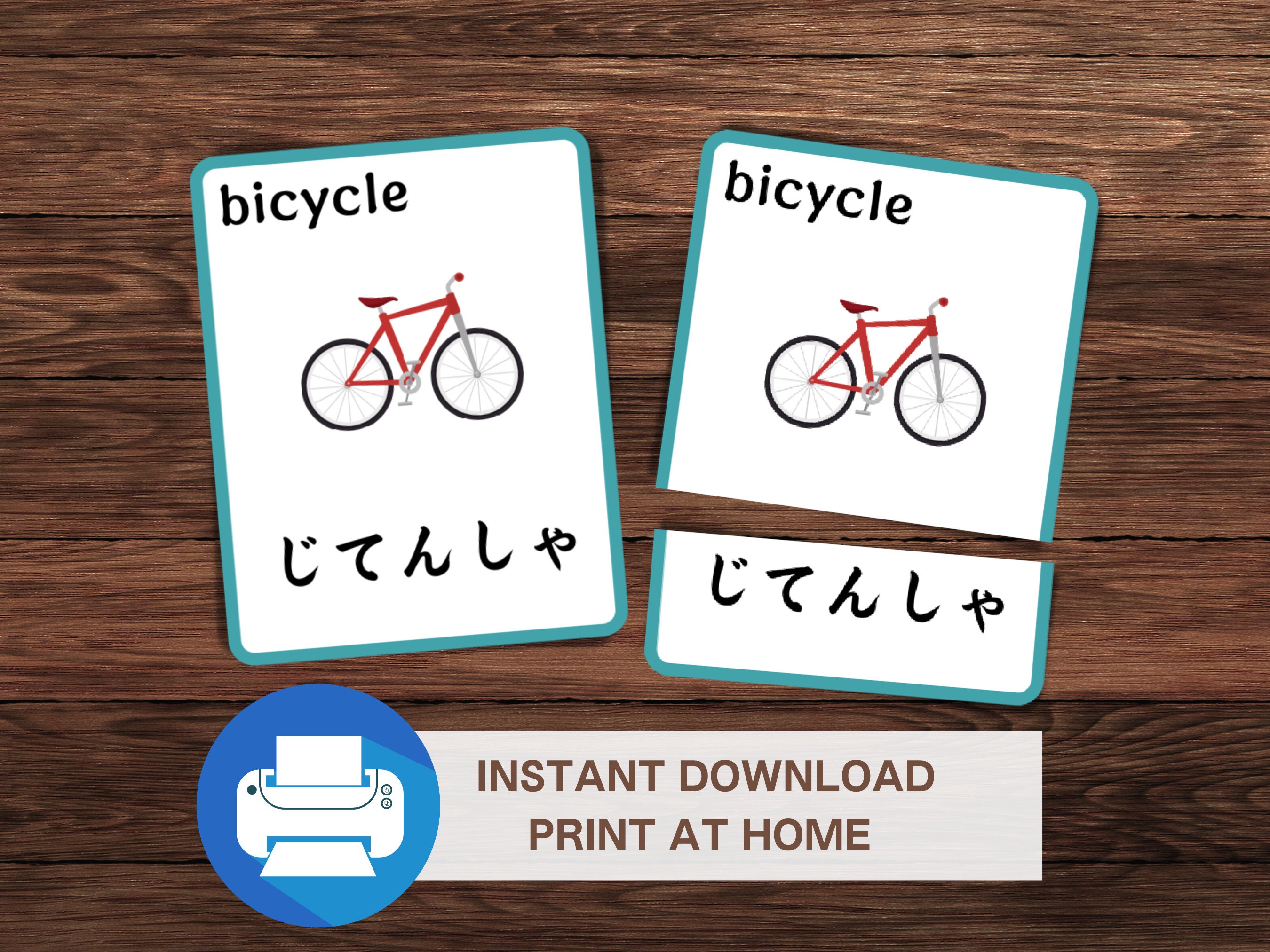 Japanese First Words Flashcards Printable PDF Cards Japanese - Etsy