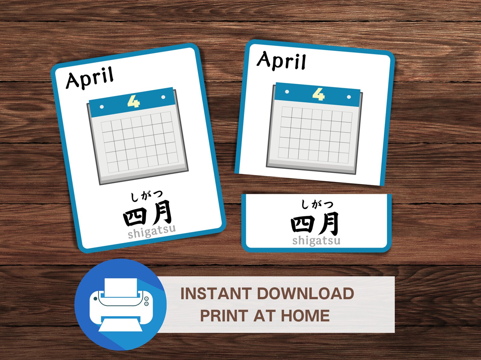 Japanese Kanji Months & Days of the Week Flashcards, Learn Japanese ...