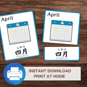 Japanese Kanji Months & Days of the Week Flashcards, Learn Japanese ...
