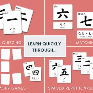 Japanese Kanji Number Flashcards, Japanese Printable Numbers, Japan ...