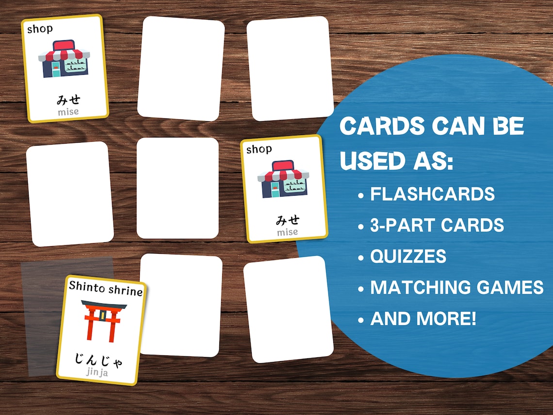 Japanese Travel Flashcards, Learn Japanese, Japan Vocabulary, Printable ...