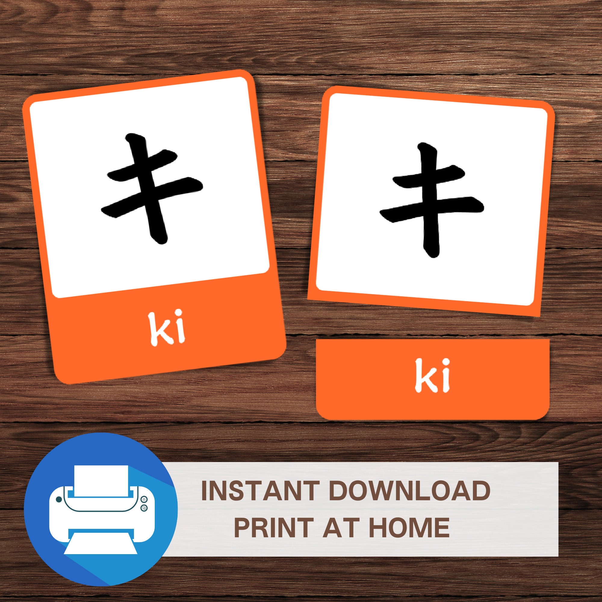 Japanese Katakana Flashcards, Japanese Language Learning, Printable PDF ...