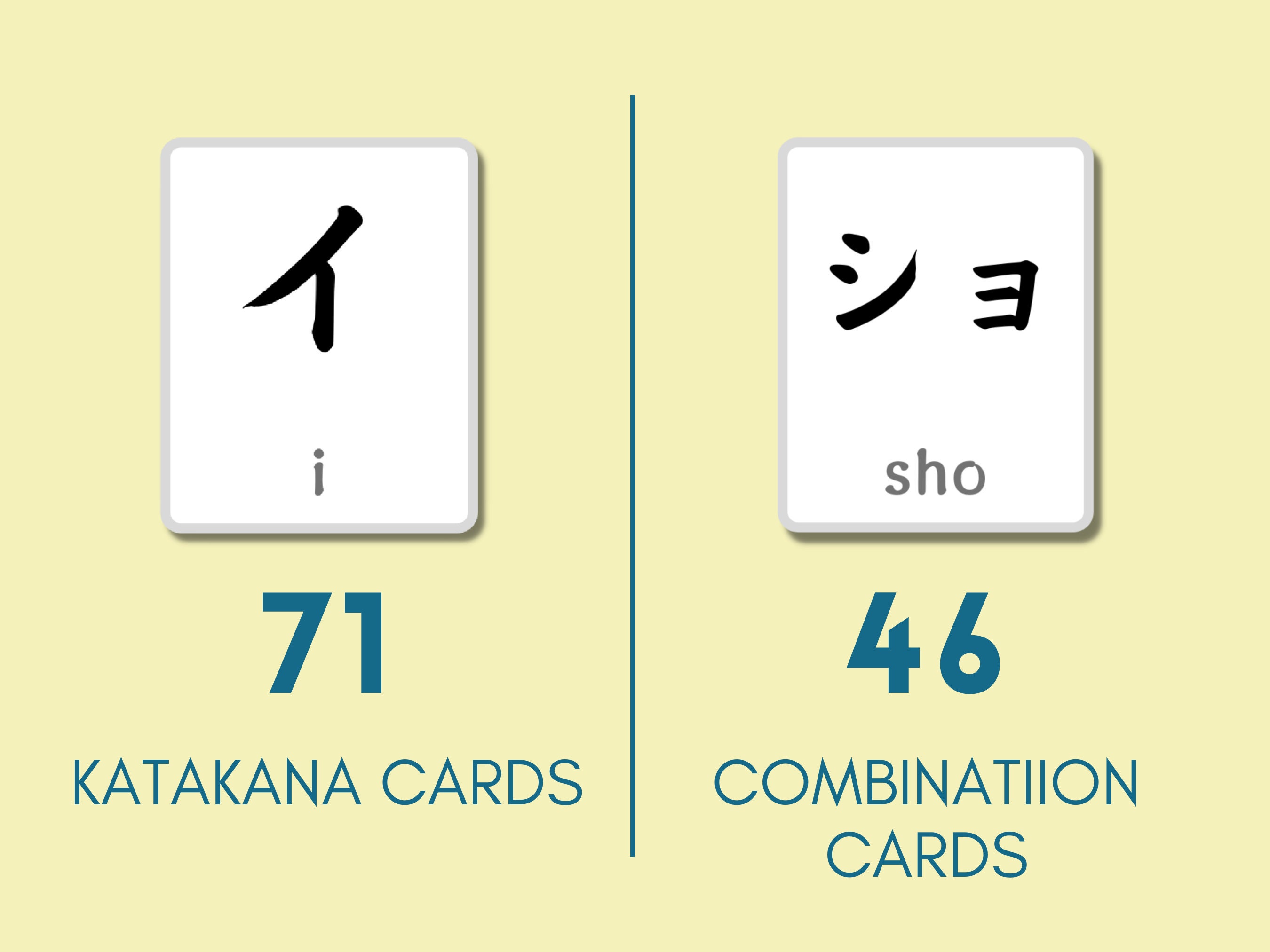Japanese Katakana Flashcards, Japanese Language Learning Printable ...