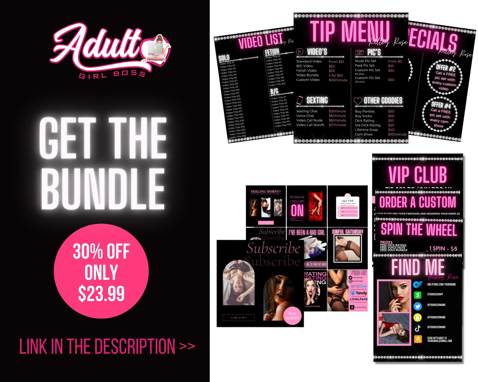 Onlyfans Flyer Pack Adult Content Creator Fansly - Etsy