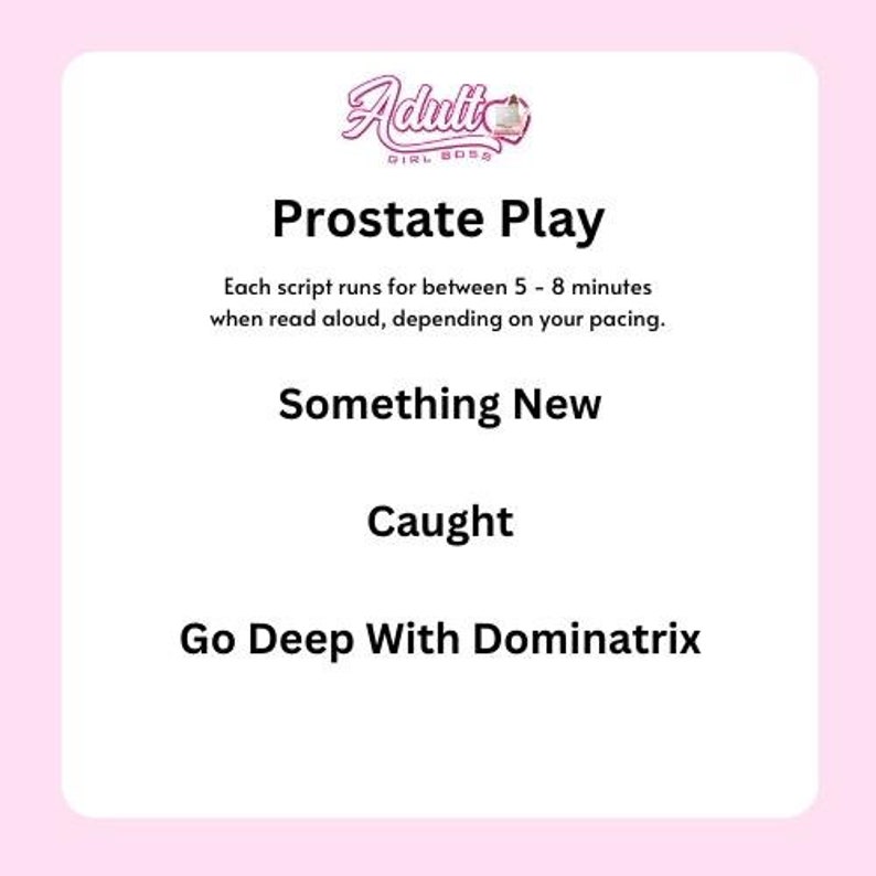 Prostate Play Joi Scripts For Onlyfans Fansly Loyalfans Engage Your Audience With Detailed 5858