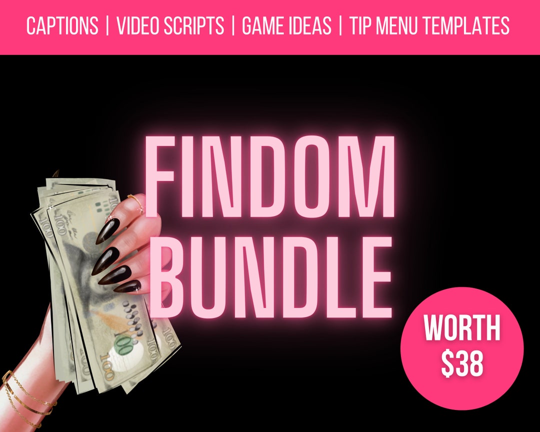 Findom Content Bundle With Captions, Scripts, Tip Menus, Game Ideas for ...