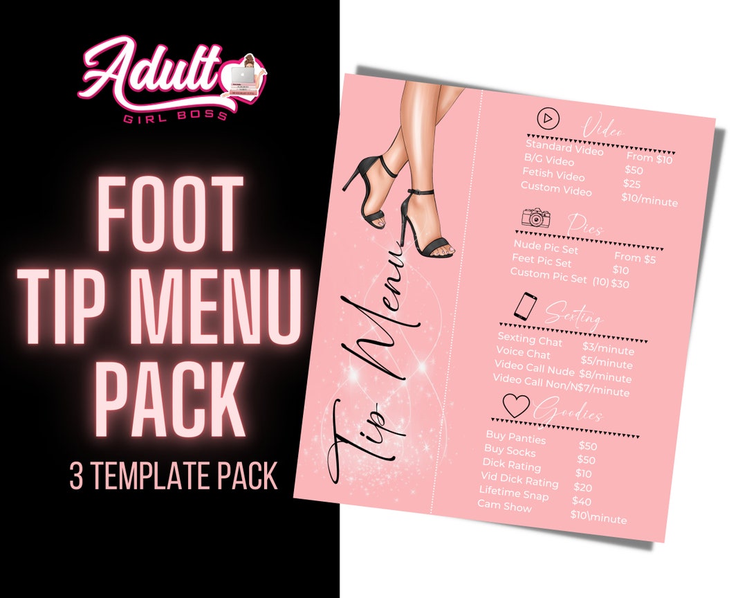 Onlyfans Tip Menu Video Menu Adult Content Creator Feet - Etsy