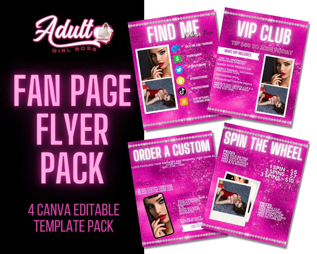 Onlyfans Flyer Pack Adult Content Creator Tools Fansly/onlyfans ...