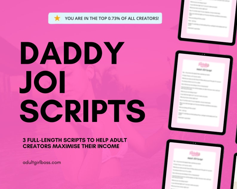 Daddy JOI Scripts for Onlyfans Fansly Loyalfans Spice up Your Content ...