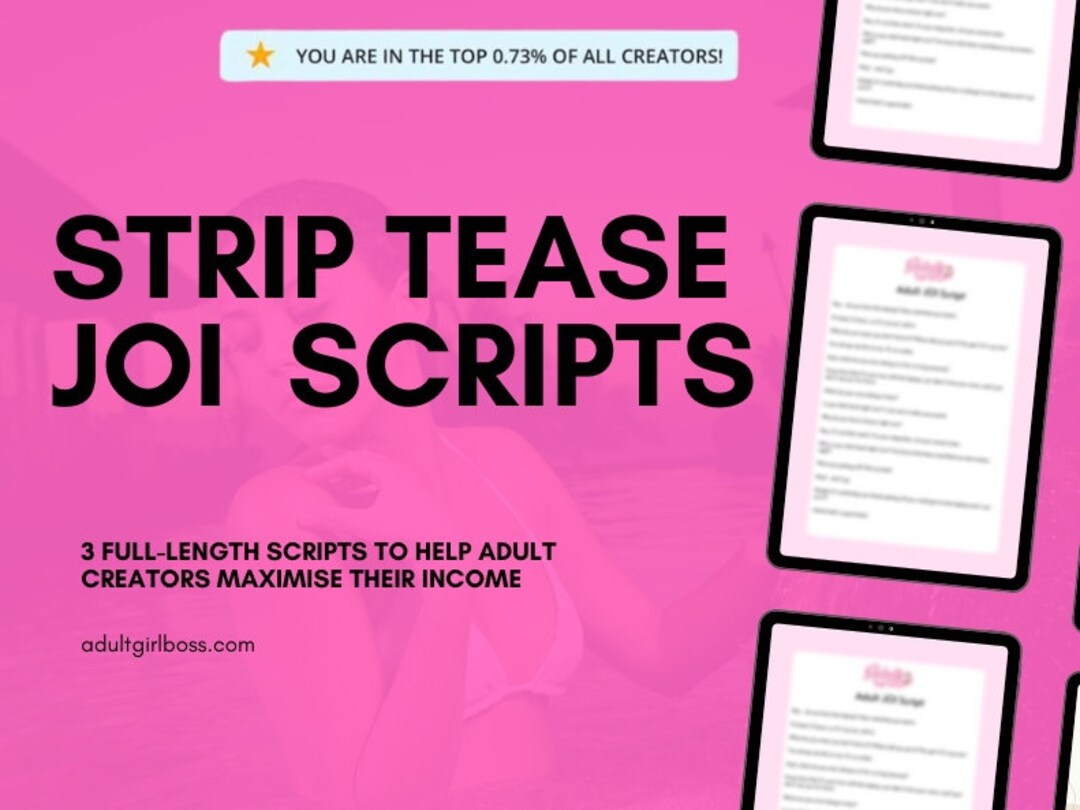 Strip Tease JOI Scripts for Onlyfans, Fansly, Loyalfans Boost Your Content Quality & Engagement ...