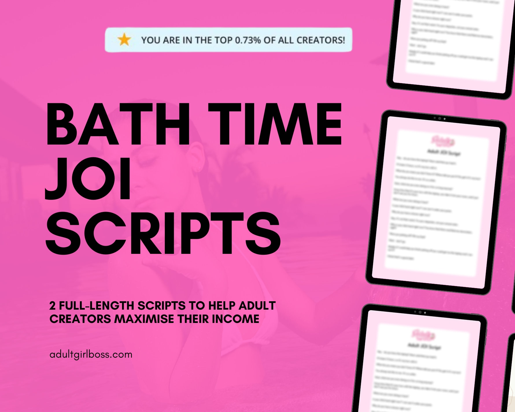 Bath Time JOI Scripts for Onlyfans Fansly Loyalfans Add a Splash of ...