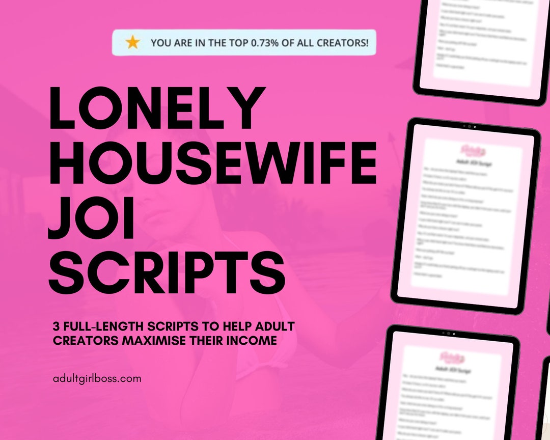 Lonely Housewife JOI Scripts Enhance Your Onlyfans, Fansly, Loyalfans Content - Etsy