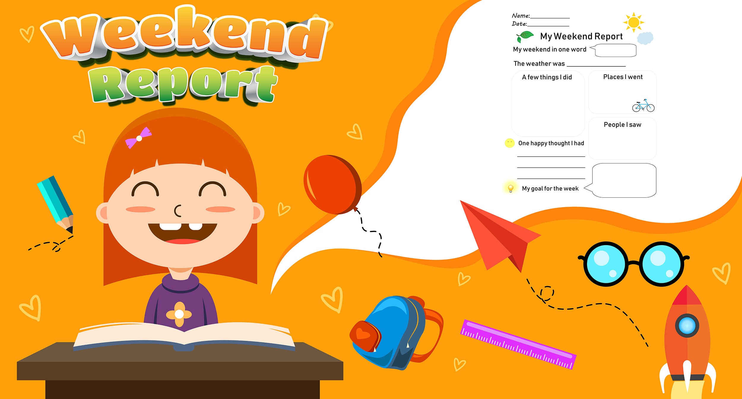 Weekend Worksheet - Etsy