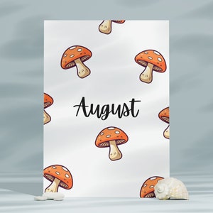 PRINTABLE Journal Page-august Title Page-a5 & A4 Size - Etsy