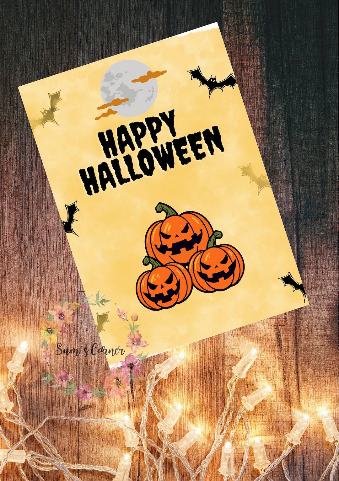 Printable Halloween Card/happy Halloween Card Printable/pumpking ...