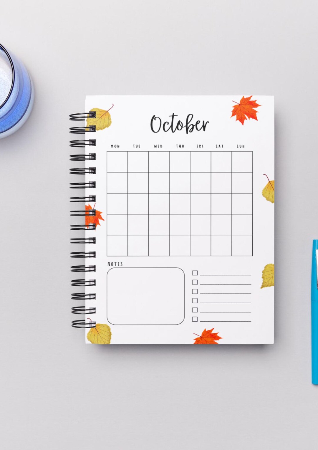 PRINTABLE Journal Page-journal Calendar Page-october Journal Page ...