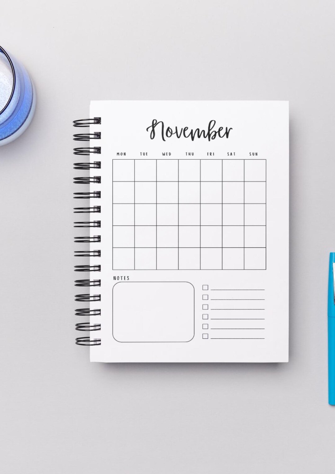 PRINTABLE Journal Page-calendar Page-november Journal Page-november ...