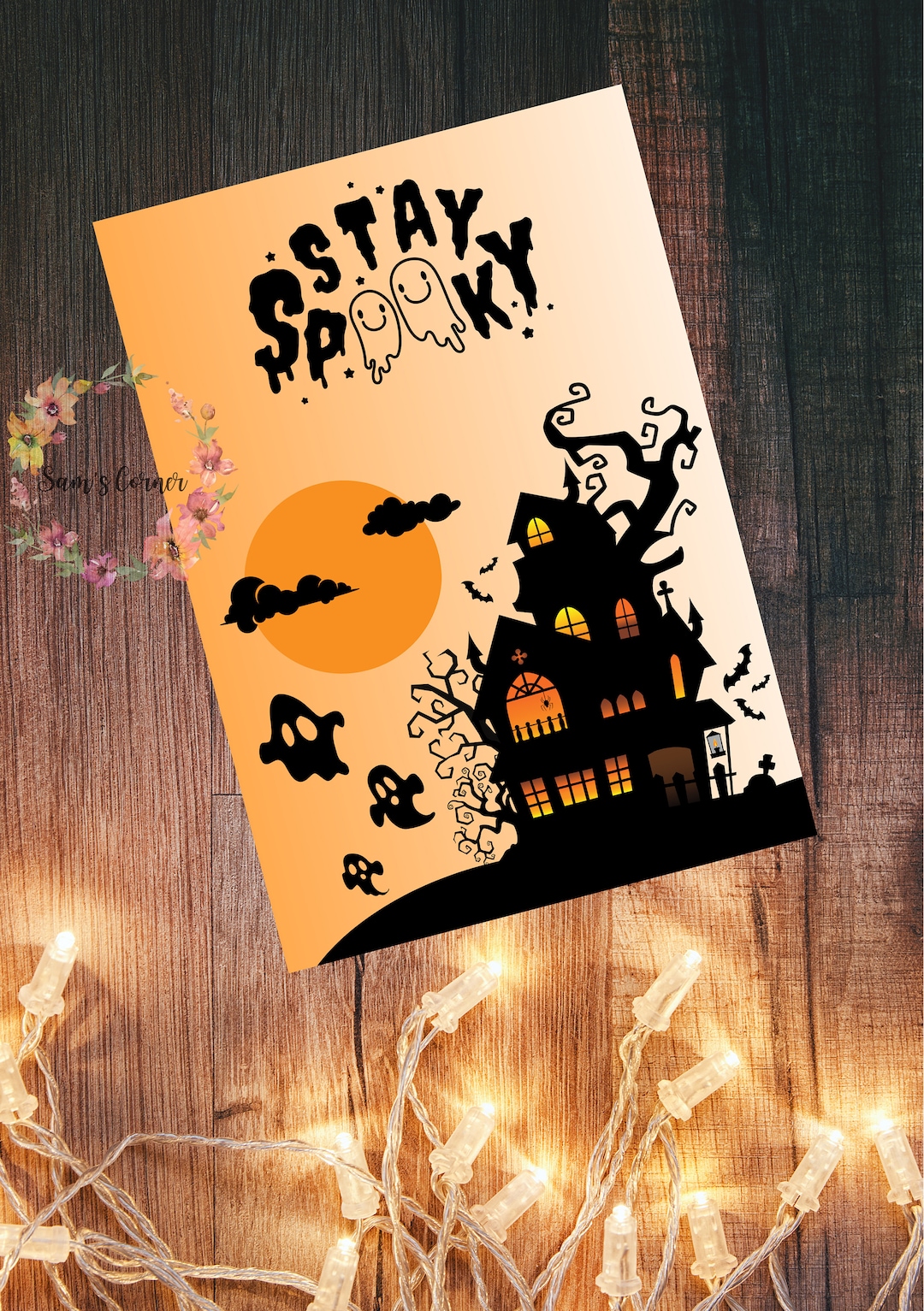Printable Halloween Card/happy Halloween Card Printable/stay Spooky ...