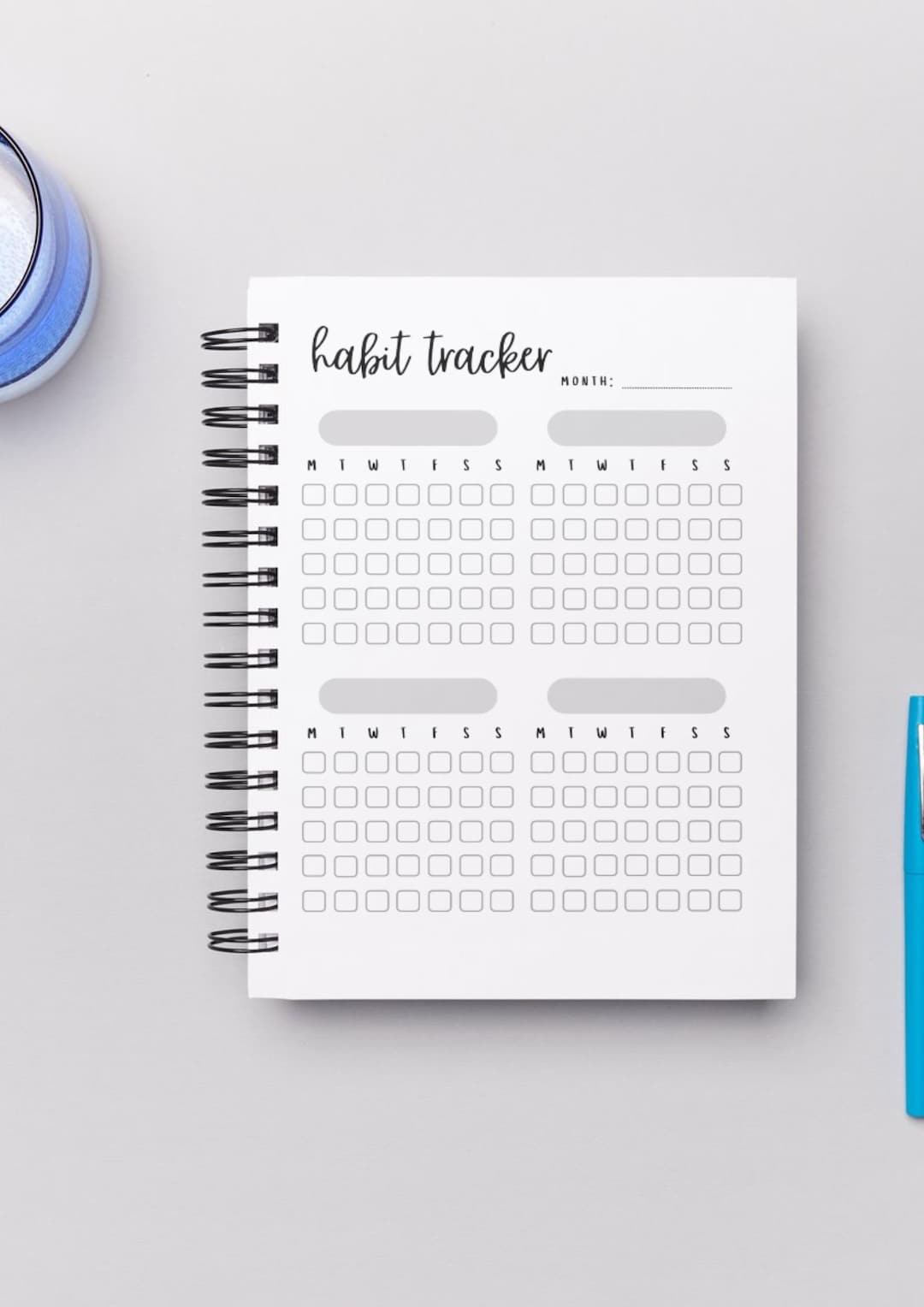 Printable Habit Tracker-printable Habit Planner-printable Journal Page ...