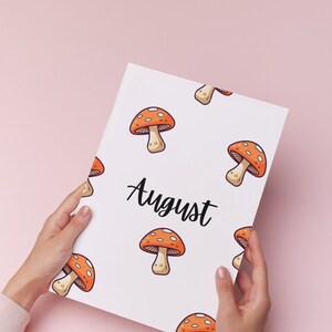 PRINTABLE Journal Page-august Title Page-a5 & A4 Size - Etsy