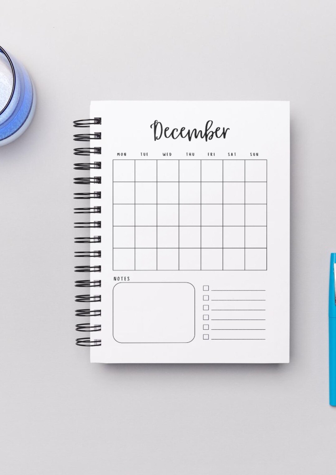 PRINTABLE Journal Page-calendar Page-december Journal Page-december ...