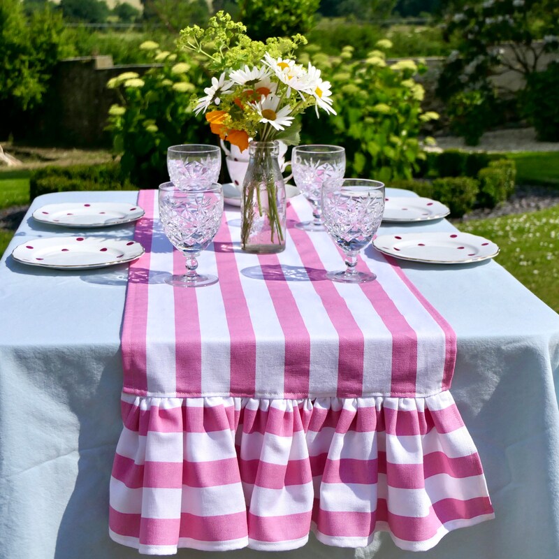 Ruffled Table Runner - Etsy
