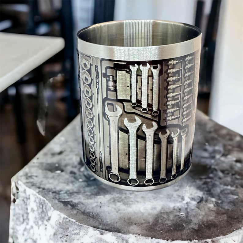 Stainless Steel Mug With a Picture of a Toolbox. Ideal for All ...