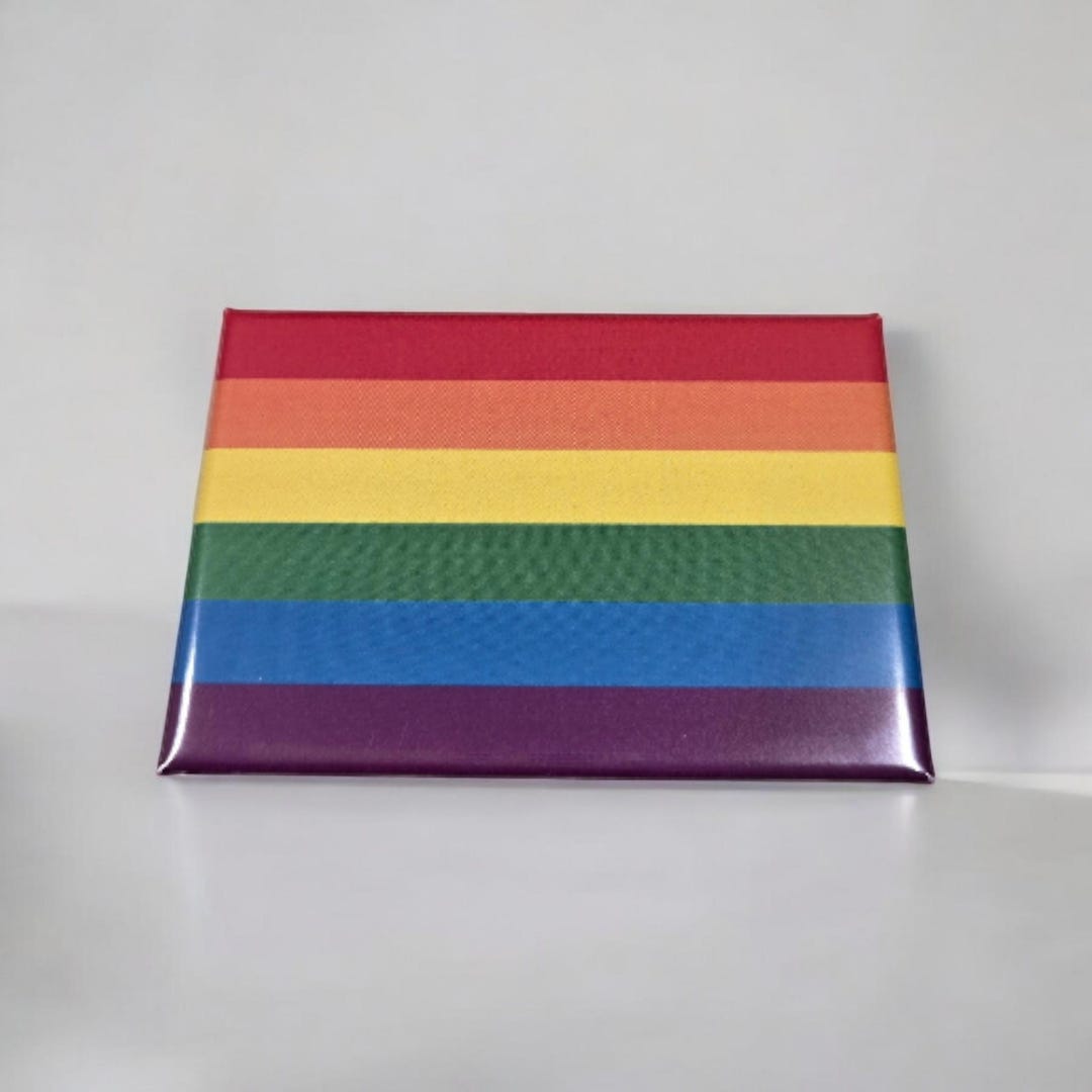 Gay Pride Flag Fridge Magnet | 78 X 53 Mm | Rainbow LGBTQIA+ Magnet ...