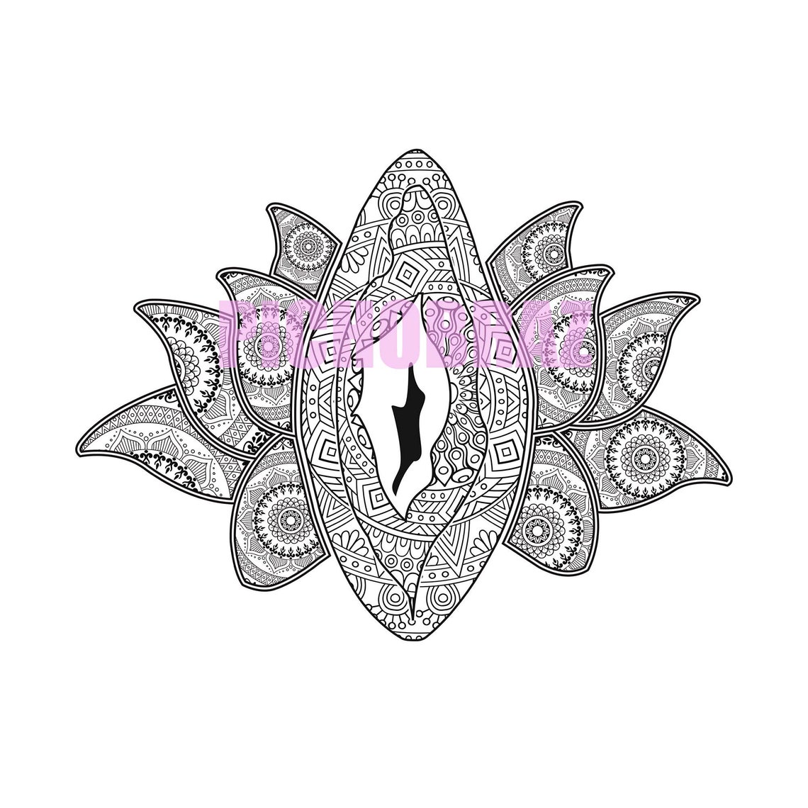 20 Pages Vagina Coloring Book Yoni Coloring Book Etsy